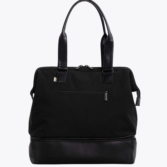 BEIS | Bags | Nwt Bis Convertible Mini Weekender Tote Bag In Black ...